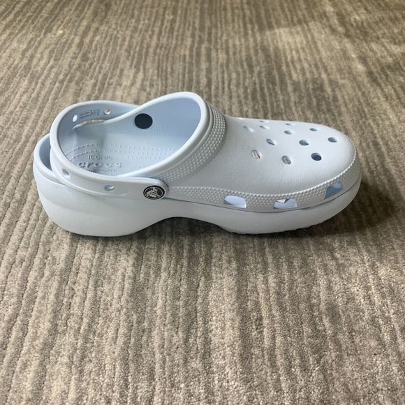 CROCS | Shoes | Crocs Classic Platform Clogs Womens 9 Mineral Blue New Comfort Slip On Rubber ...